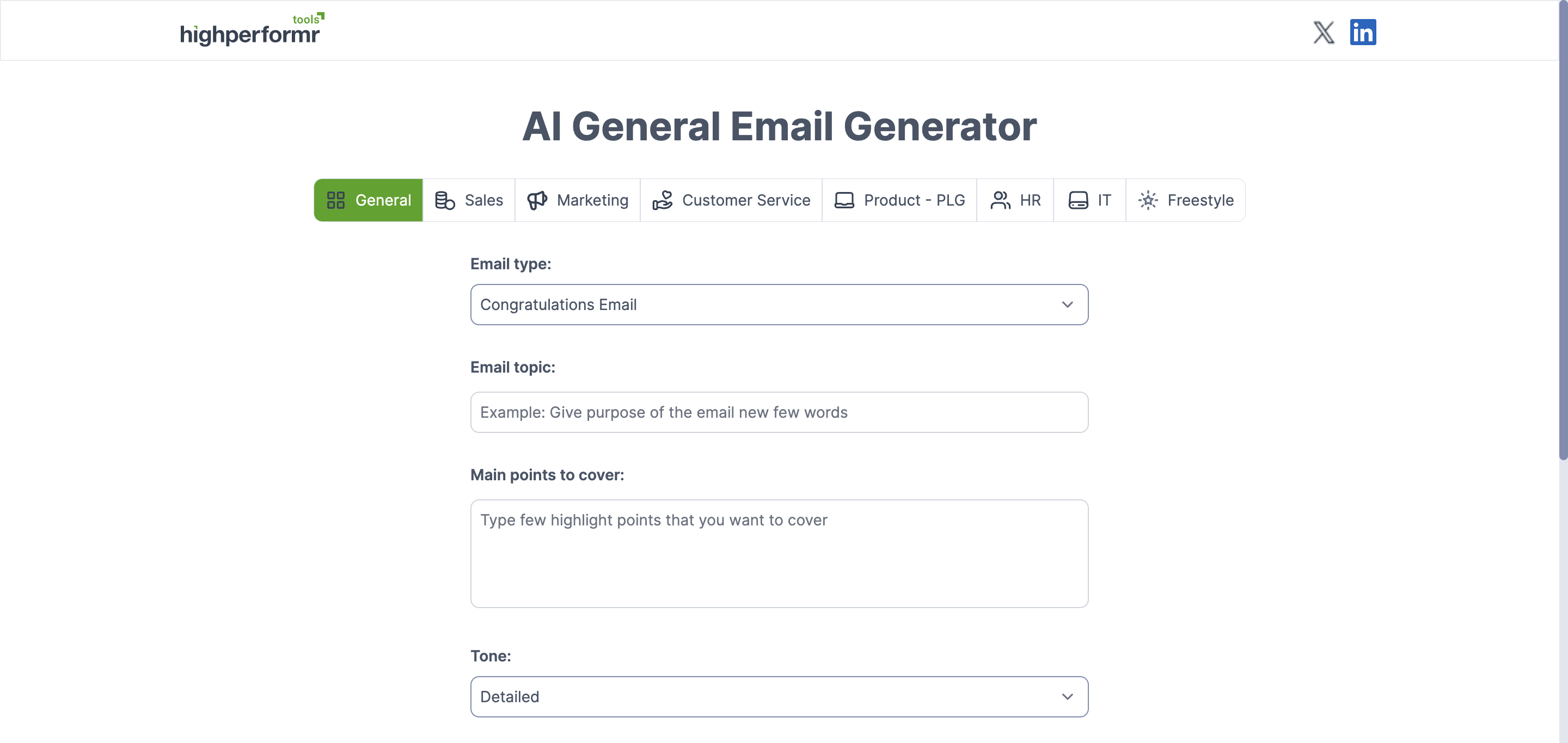 AI General Email Generator: Create Personalized Emails with Ease | Free ...