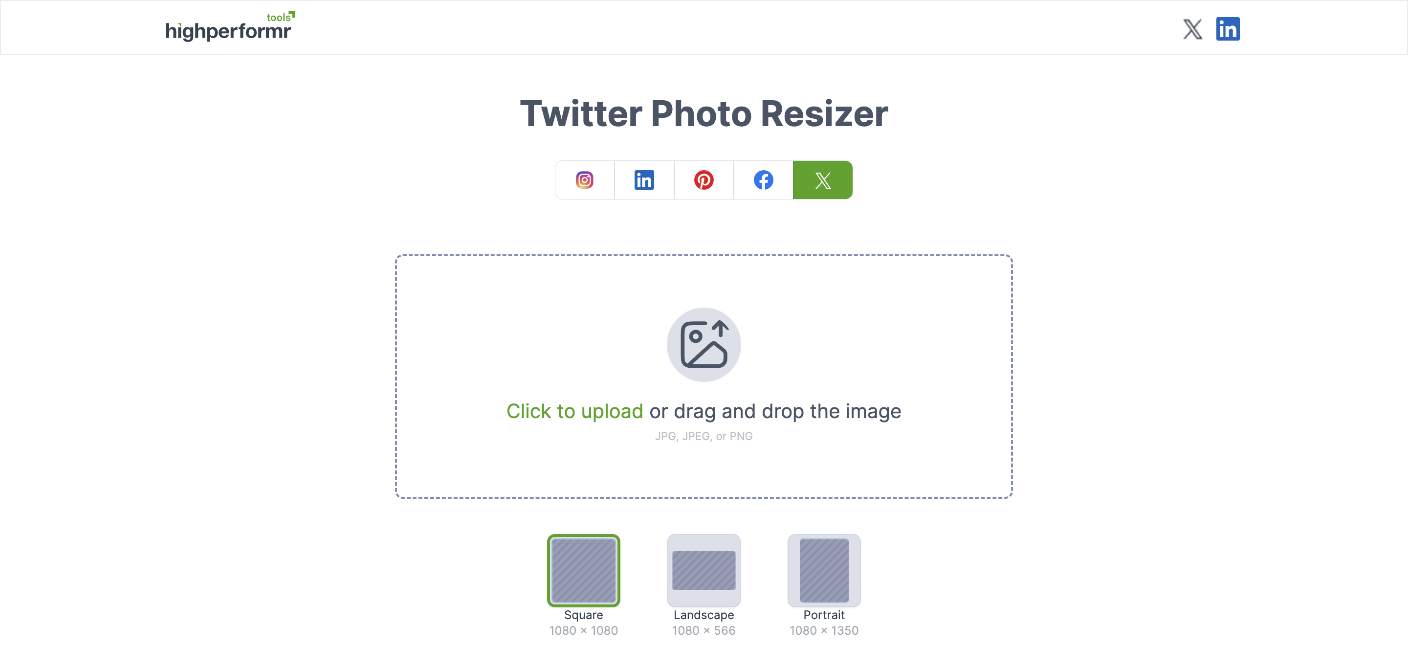 Free X (Twitter) Photo Resizer | Resize Images with Precision ...